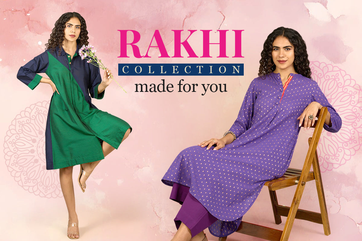 Celebrate Raksha Bandhan 2025 in Handwoven Silk | Rakhi Dress ...