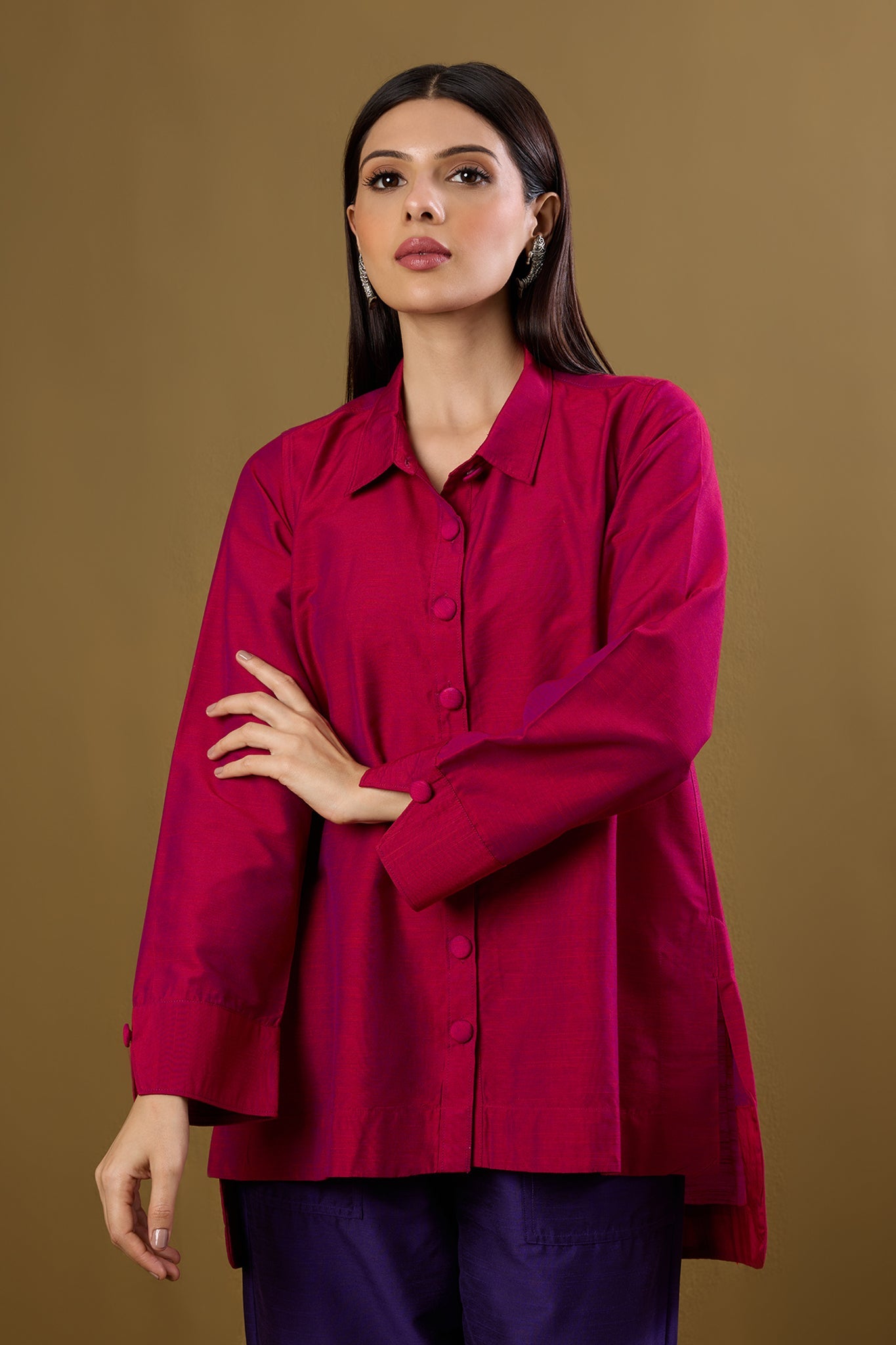 Buy hand embroidered silk kurtas for women online - maati crafts