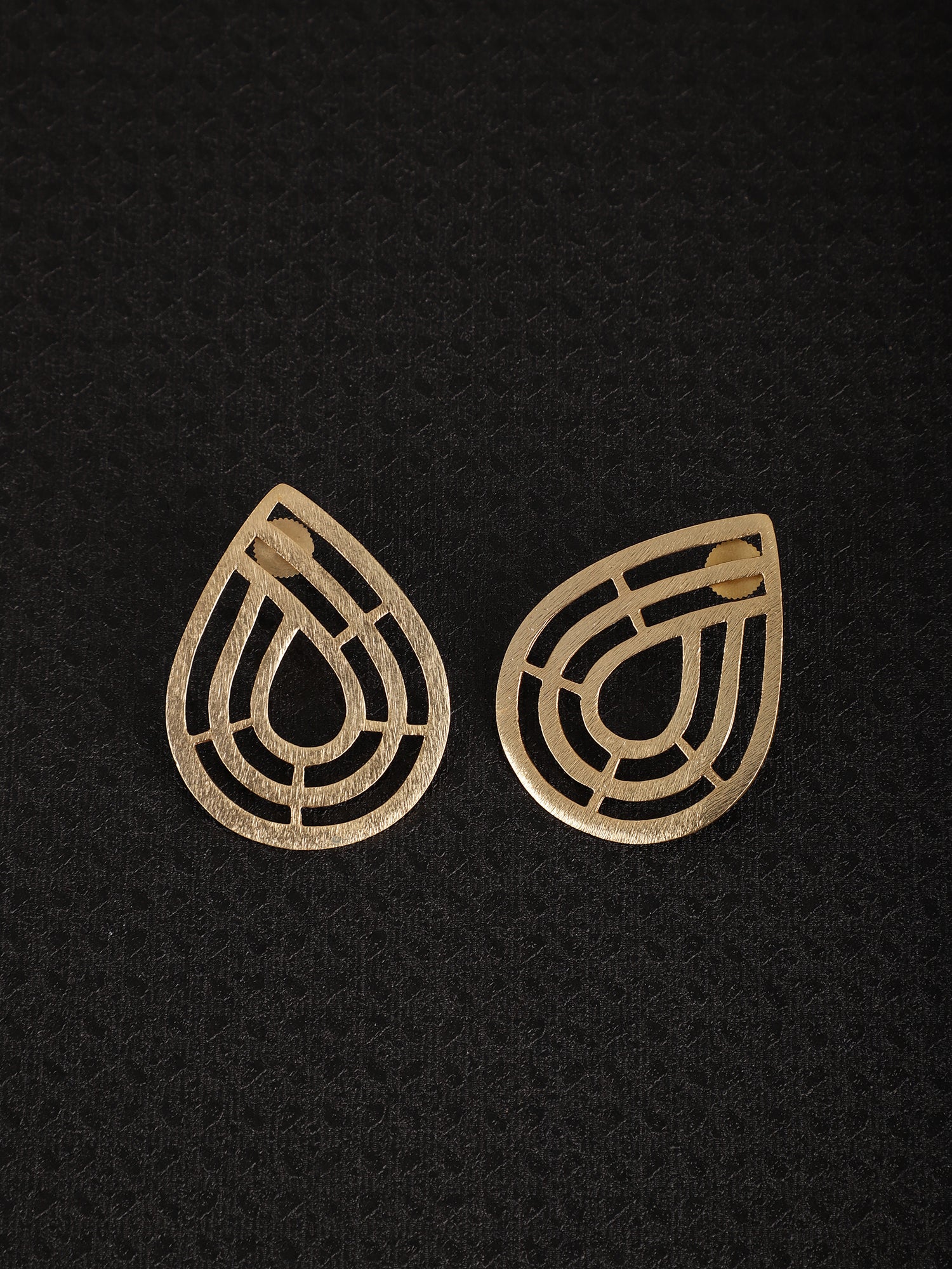 jewelry - berserk - Gold Plated Geometric Teardrop Studs - maati crafts