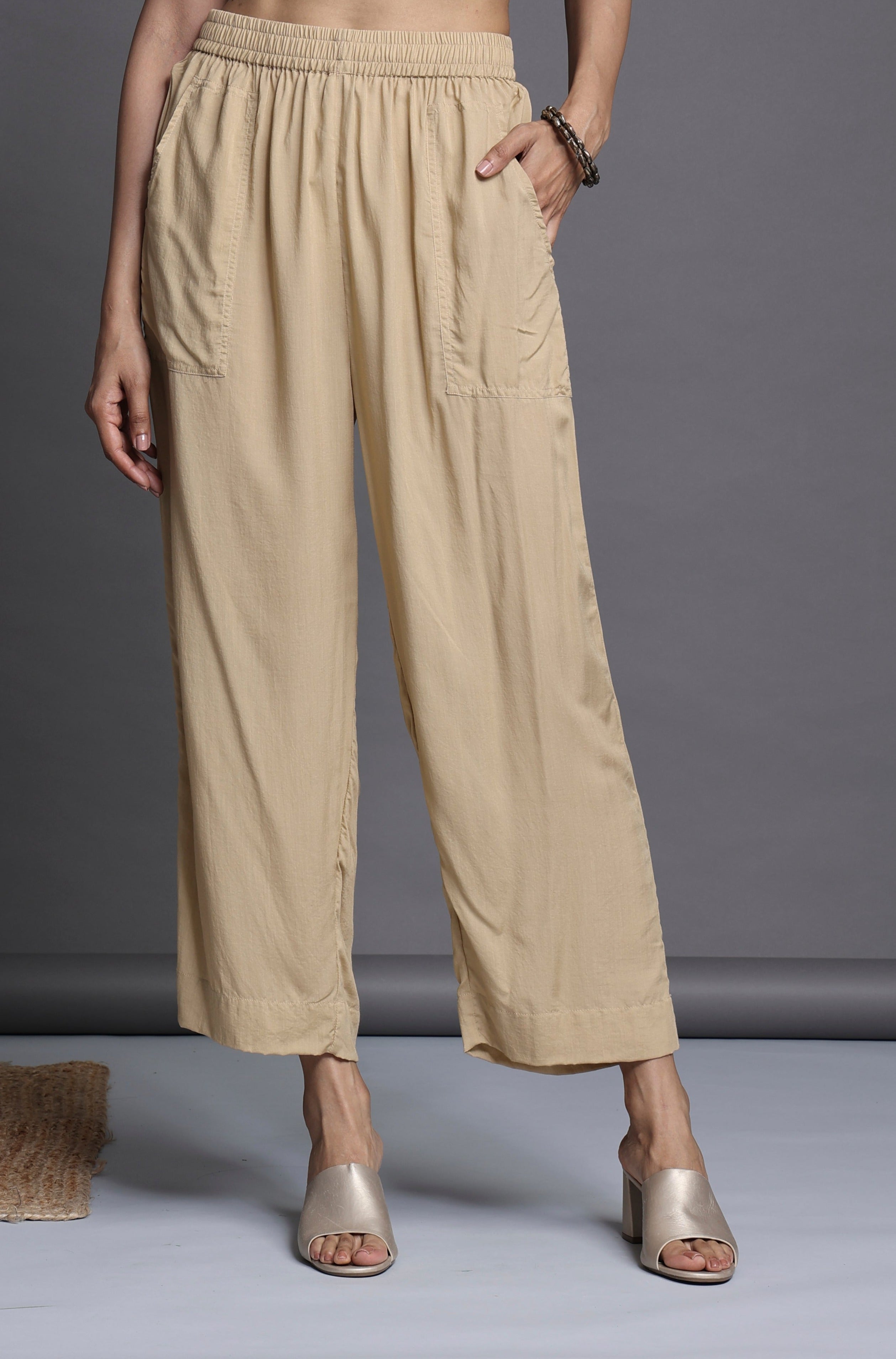 comfort fit pants - golden modal - maati crafts