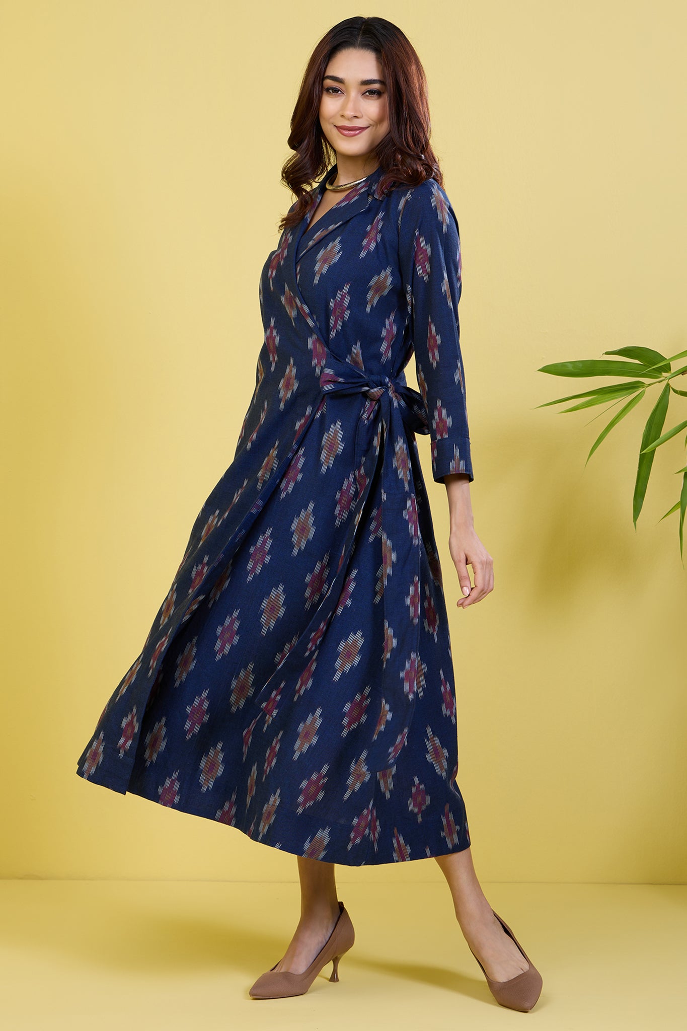 trench belt dress indigo blaze - maati crafts