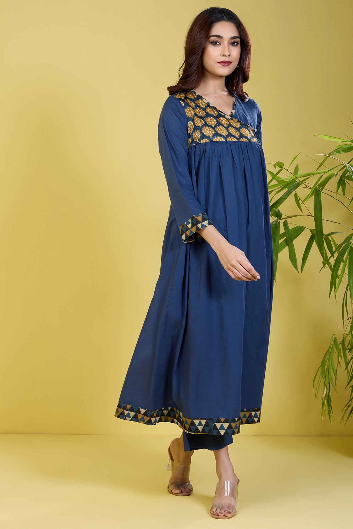 angrakha indigo with gathers sapphire abyss - maati crafts