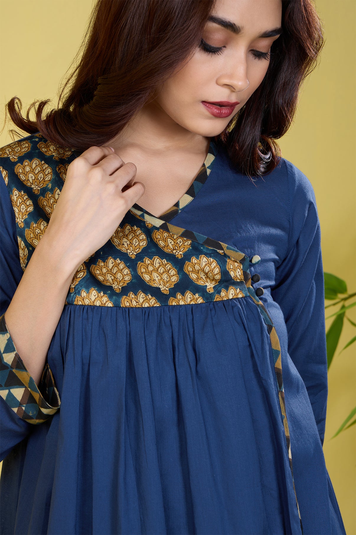 angrakha indigo with gathers sapphire abyss - maati crafts