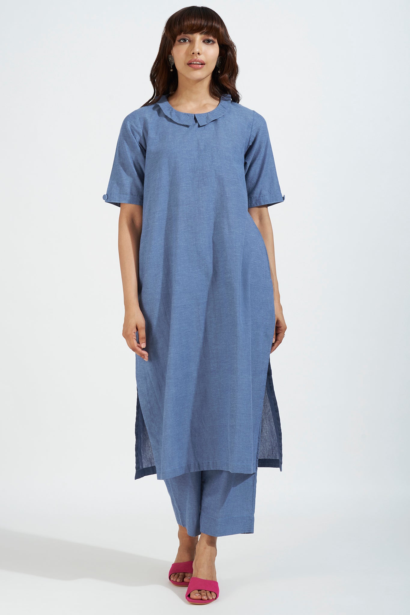 peter pan collar kurta with side & back buttons - chambray adventures ...