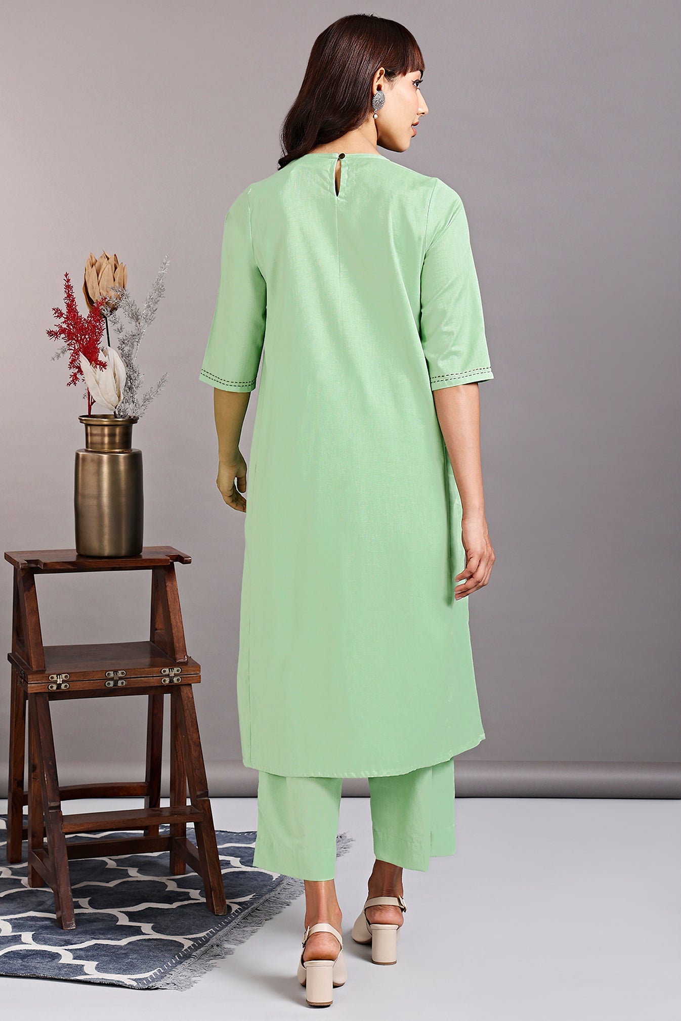 long pintuck dress - resplendent poppies & breath of spring - maati crafts