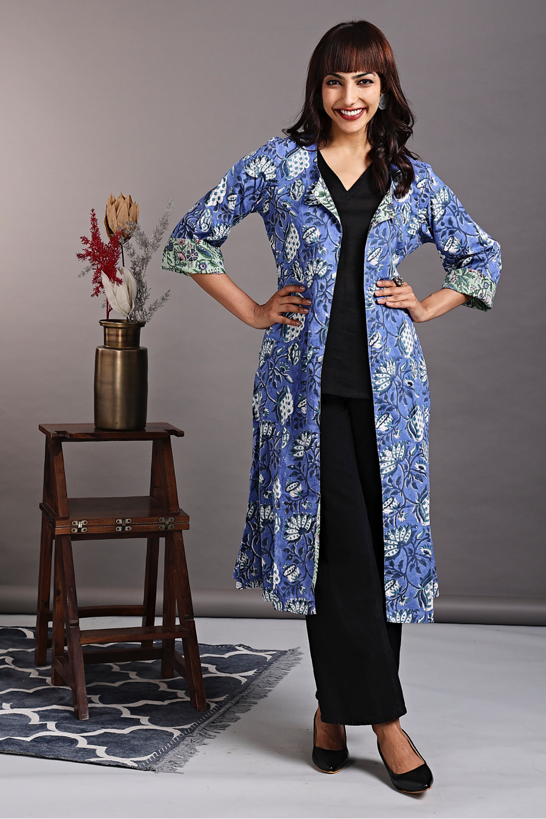 reversible choga (only jacket) - mint sorbet & lily of the nile - maati ...